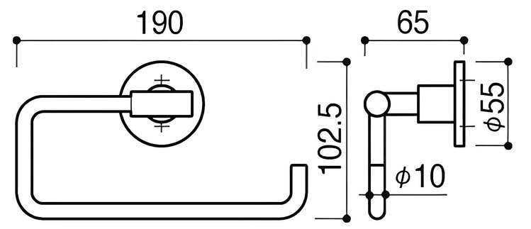 カワジュン 【SA-480-XC】 タオルリング クローム KAWAJUN
